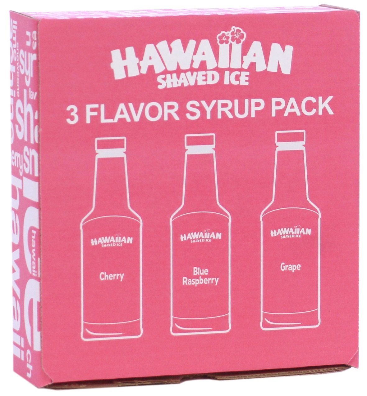 Hawaiian Shaved Ice Syrup Assortment, 3 - 16oz Bottles Of The Most Popular Flavors: Cherry, Grape, Blue Raspberry. Perfect For Shaved ice, Snow Cones, Sodas, Ice Pops, and Slushies. Allergy-friendly