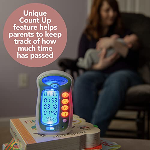 Baby Care Timer, Round The Clock Tracker Includes 4 Different Count up Reminders for Nursing Sleeping Changing & More to Check How Long It's Been- Soft Glow Nightlight for Babies, Kids