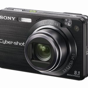 Sony Cybershot DSCW150/B 8.1MP Digital Camera with 5x Optical Zoom with Super Steady Shot (Black)