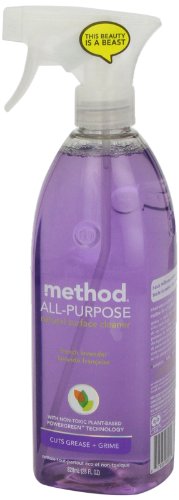 Method All-Purpose Cleaner Spray, French Lavender, Plant-Based and Biodegradable Formula Perfect for Most Counters, Tiles and More, 28 Fl Oz, (Pack of 1)