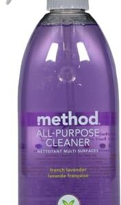 Method All-Purpose Cleaner Spray, French Lavender, Plant-Based and Biodegradable Formula Perfect for Most Counters, Tiles and More, 28 Fl Oz, (Pack of 1)