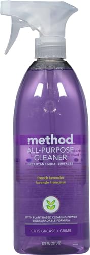 Method All-Purpose Cleaner Spray, French Lavender, Plant-Based and Biodegradable Formula Perfect for Most Counters, Tiles and More, 28 Fl Oz, (Pack of 1)