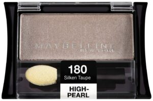 maybelline new york expert wear eyeshadow singles, silken taupe 180 high-pearl, 0.09 ounce