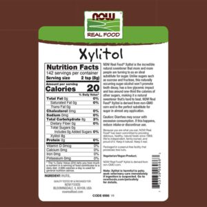 NOW Foods, Xylitol, Pure with No Added Ingredients, Keto-Friendly, Low Glycemic Impact, Low Calorie, 2.5-Pound (Packaging May Vary)