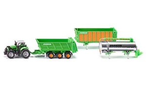 siku 1848 farmer deutz-fahr tractor with joskin trailer set, green