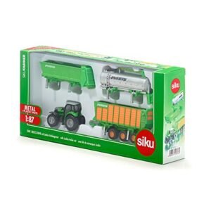 siku 1848 Farmer DEUTZ-FAHR Tractor with Joskin Trailer Set, Green