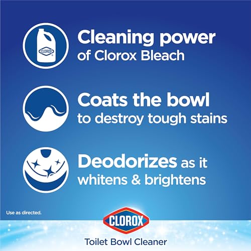 Clorox Toilet Bowl Cleaner, Rain Clean - 24 Ounces (Package May Vary)