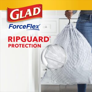 Glad ForceFlex Tall Kitchen Drawstring Trash Bags, 13 Gallon, 45 Count (Package May Vary)