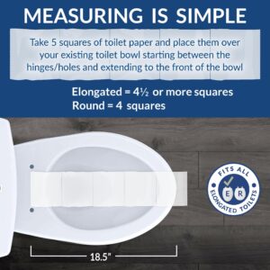 Bemis 1500EC 000 Toilet Seat with Easy Clean & Change Hinges, Elongated, Durable Enameled Wood, White