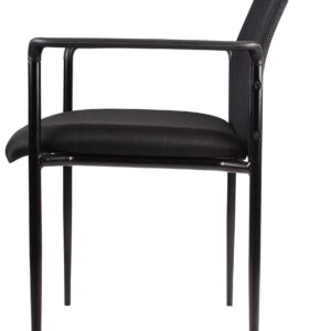 Boss Office Products Stackable Mesh Guest Chair in Black