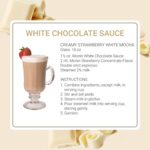 Monin - Gourmet White Chocolate Sauce, Creamy and Buttery, Great for Desserts, Coffee, and Snacks, Gluten-Free, Non-GMO (12 Ounce)