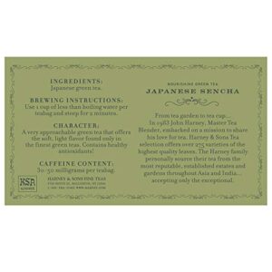 Harney & Sons Japanese Sencha Green Tea, 50 Tea Bags