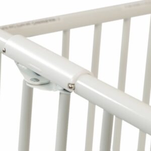 L.A. Baby Deluxe Holiday Mini/Portable Folding Metal Crib, White