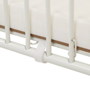 L.A. Baby Deluxe Holiday Mini/Portable Folding Metal Crib, White