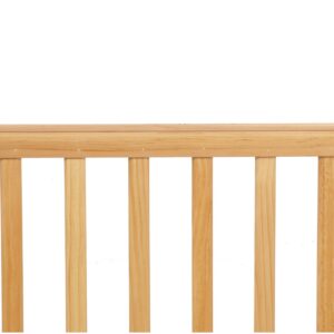 LA Baby Compact Non-Folding Wooden Window Crib, Natural