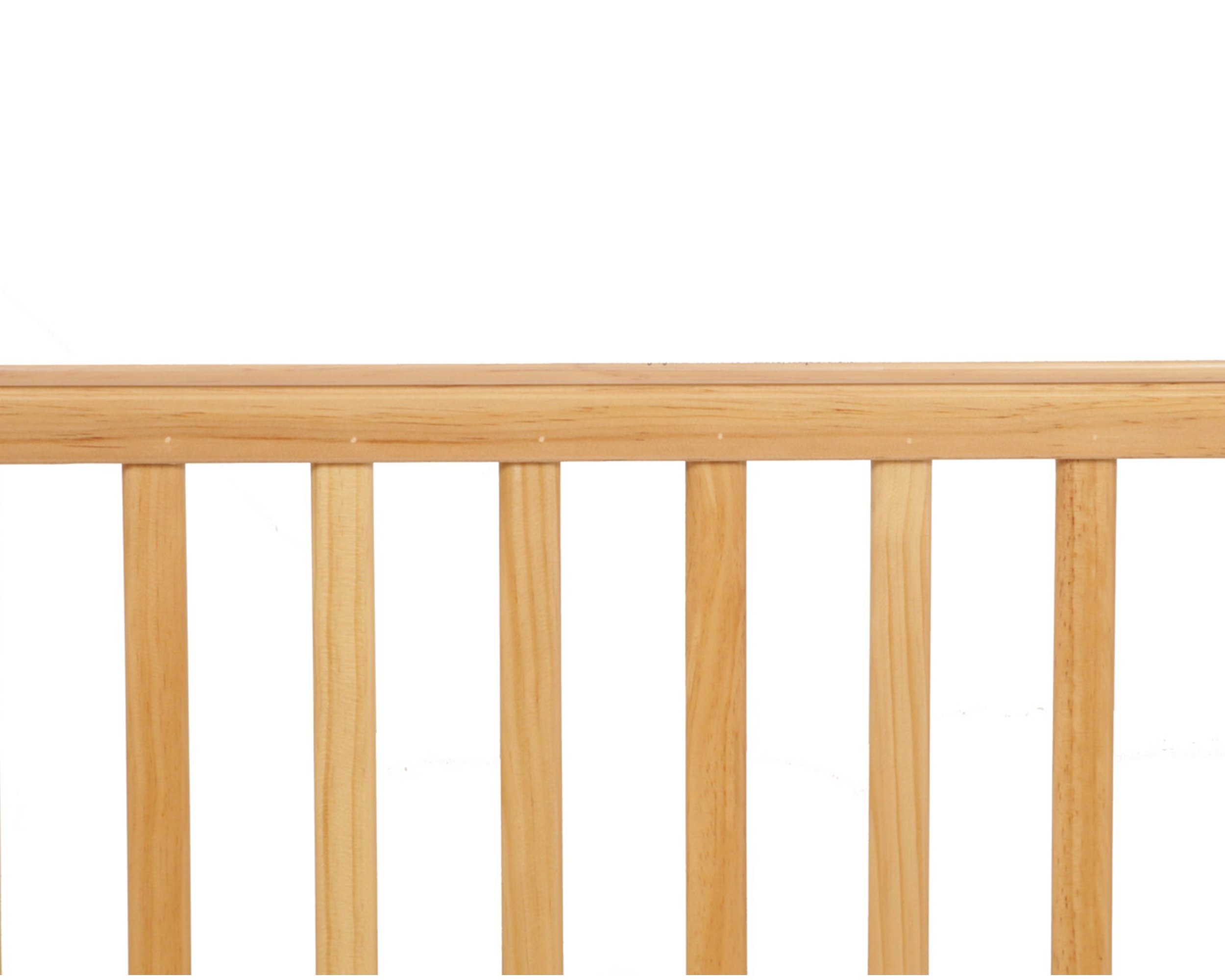 LA Baby Compact Non-Folding Wooden Window Crib, Natural