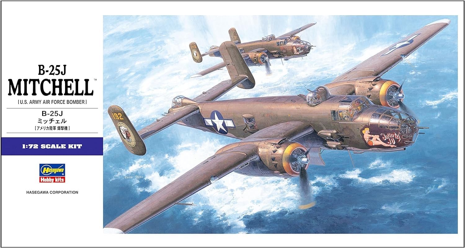 Hasegawa 1:72 Scale North American B-25J Mitchell Model Kit