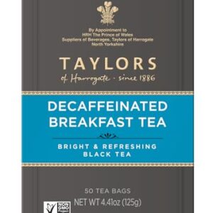 Taylors of Harrogate Decaffeinated Breakfast, 50 Teabags