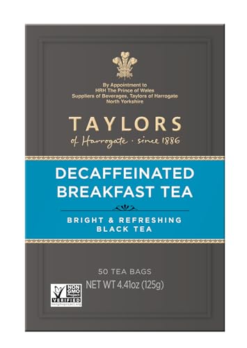 Taylors of Harrogate Decaffeinated Breakfast, 50 Teabags