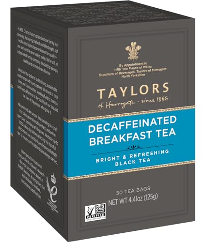 Taylors of Harrogate Decaffeinated Breakfast, 50 Teabags