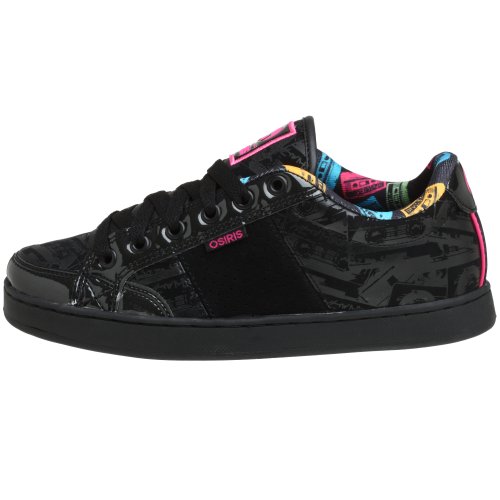 Osiris Women's Aries Sneaker,Black/Mixed Tapes,5.5 M