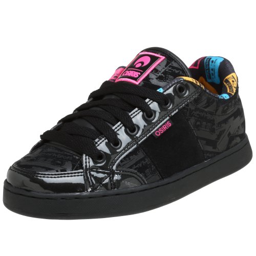 Osiris Women's Aries Sneaker,Black/Mixed Tapes,5.5 M