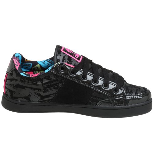 Osiris Women's Aries Sneaker,Black/Mixed Tapes,5.5 M