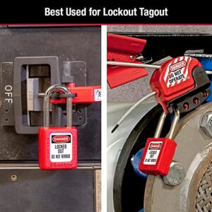 Master Lock 410RED Lockout Tagout Safety Padlock with Key