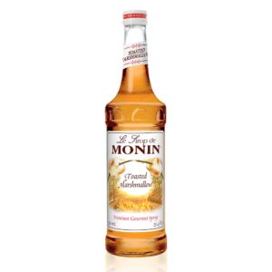 monin - toasted marshmallow syrup, flavor of campfire treats, natural flavors, great for mochas, shakes, cocoas and cocktails, non-gmo, gluten-free (750 ml)