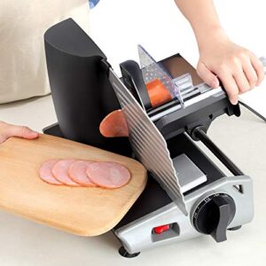 Professional Series Meat Slicer, Cuts Meat, Cheese, Bread, Fruit & Vegetables, Adjustable Slice Thickness, Stainless Steel Blade, Safe Non-Slip Feet, For Home Use, Easy To Clean