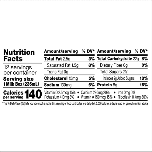 Horizon Organic Shelf-Stable Low Fat milk Boxes, Vanilla, 8 oz., 12 Pack