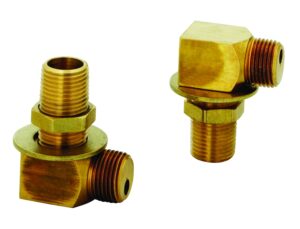 t&s brass b-0230-k installation kit for b-0230 style faucets. two short elbows, nipples, lock nuts and washers that provide 1/2" npt male inlet and outlet when assembled