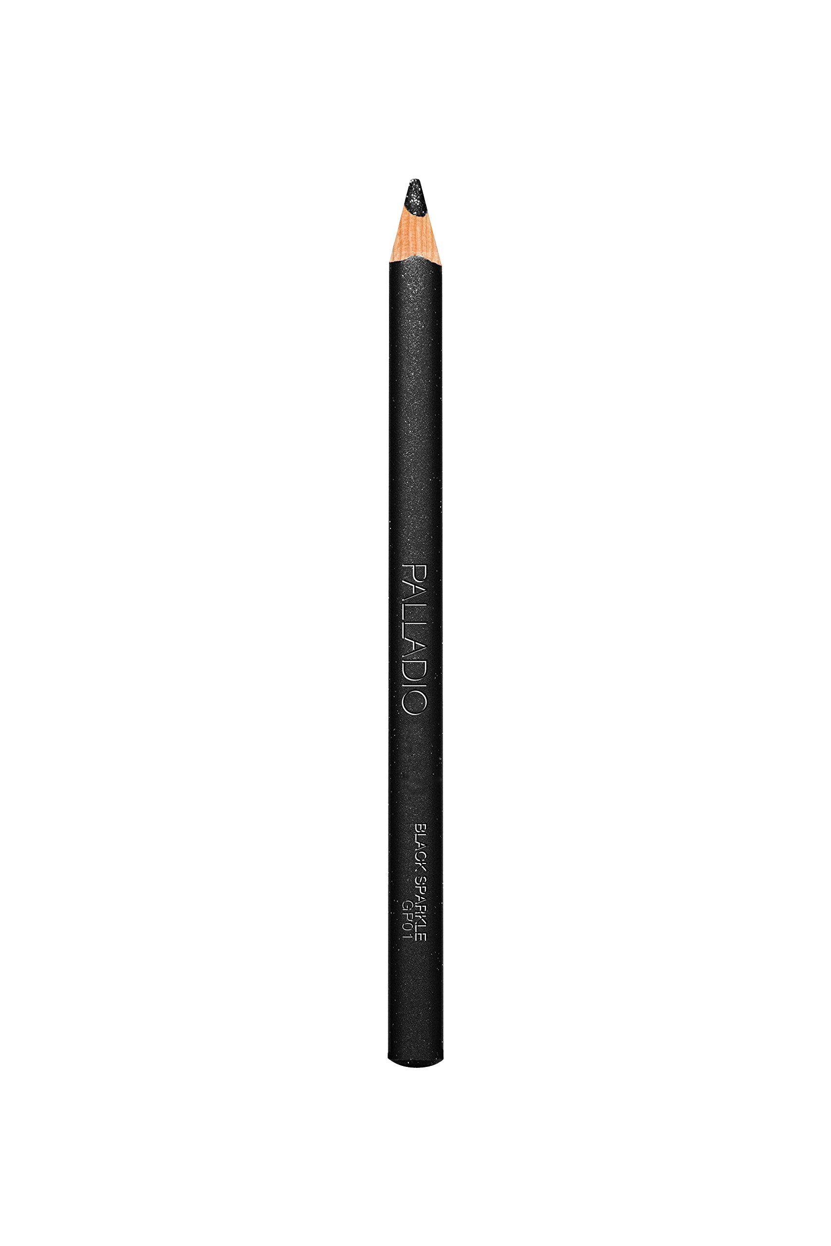 Palladio Glitter Eyeliner Pencil, Longlasting Creamy Cosmetic Pencil, Shimmer Eye Liner, Buttery Smooth Tip, Professional Makeup Glittery Pencil, Sharpenable, Black Sparkle