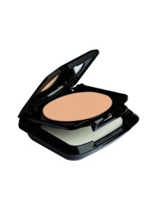 palladio dual wet and dry foundation with sponge and mirror, squalane infused, apply wet for maximum coverage or dry for light finishing and touchup, minimizes fine line, all day wear, laurel nude