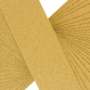 Dura-Gold Premium 40 Grit Gold Pre-Cut PSA Longboard Sandpaper Sheets, Box of 20, 2-3/4" x 16-1/2" Self-Adhesive Stickyback Sandpaper for Automotive, Woodworking Air File Sander, Hand Sanding Block