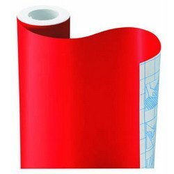 magic cover adhesive vinyl paper, multi-functional shelf liner for lining drawers and shelves, waterproof and durable, 18" x 9', solid red