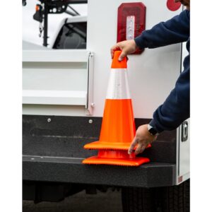 Buyers Products TCH10H Traffic Cone Holder for Truck, With Pre-Drilled Mounting Plate For Easy Installation On Any Flat Surface, Corrosion Resistant Black Powdercoat