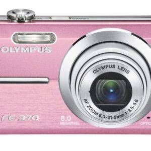 OM SYSTEM OLYMPUS FE370 8MP Digital Camera with 5x Optical Dual Image Stabilized Zoom (Pink)