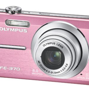 OM SYSTEM OLYMPUS FE370 8MP Digital Camera with 5x Optical Dual Image Stabilized Zoom (Pink)