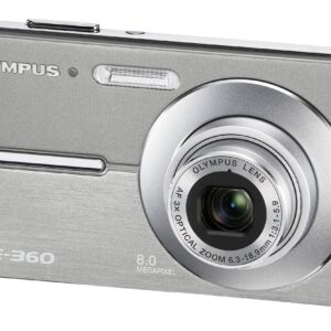 OM SYSTEM OLYMPUS FE360 8MP Digital Camera with 3x Optical Dual Zoom (Silver)