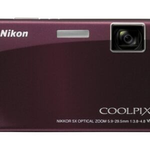 Nikon Coolpix S60 10MP Digital Camera with 5x Optical Vibration Reduction (VR) Zoom (Burgundy)