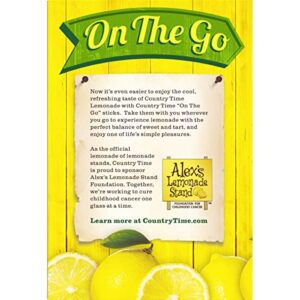 Country Time Sugar Sweetened Lemonade On-The-Go Powdered Drink Mix, 10 Count (Pack of 6)