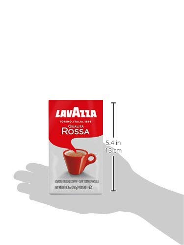 Lavazza Qualita Rossa Ground Coffee Blend, Medium Roast, 8.8 Ounce (Pack of 4)