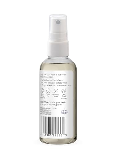 Aura Cacia Relaxing Lavender Aromatherapy Mist, 4-Ounce, Lavender Pure Essential Oils, Sweet & Floral Aroma