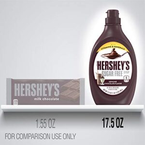 HERSHEY'S Zero Sugar Chocolate Syrup Bottles, 17.5 oz (6 Count)