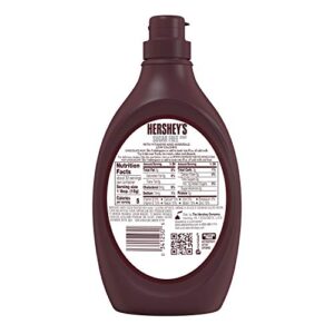 HERSHEY'S Zero Sugar Chocolate Syrup Bottles, 17.5 oz (6 Count)