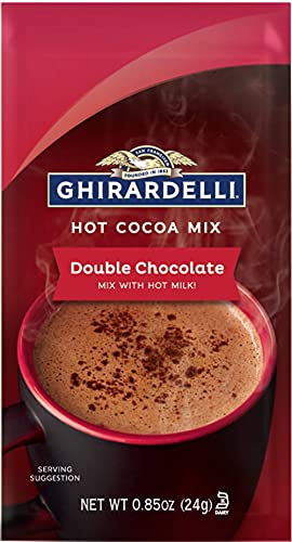 Ghirardelli Double Chocolate Hot Cocoa Mix, 0.85-Ounce Packets (Pack of 10)