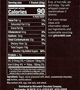 Ghirardelli Double Chocolate Hot Cocoa Mix, 0.85-Ounce Packets (Pack of 10)