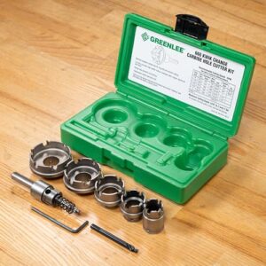 Greenlee 660 6-Piece Quick Change Carbide-Tipped Hole Cutter Set, 7/8" - 2"