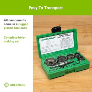 Greenlee 660 6-Piece Quick Change Carbide-Tipped Hole Cutter Set, 7/8" - 2"